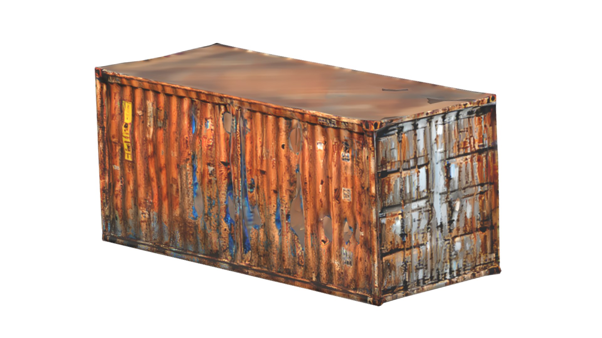 Rusty Shipping Container Model - TurboSquid 2152468