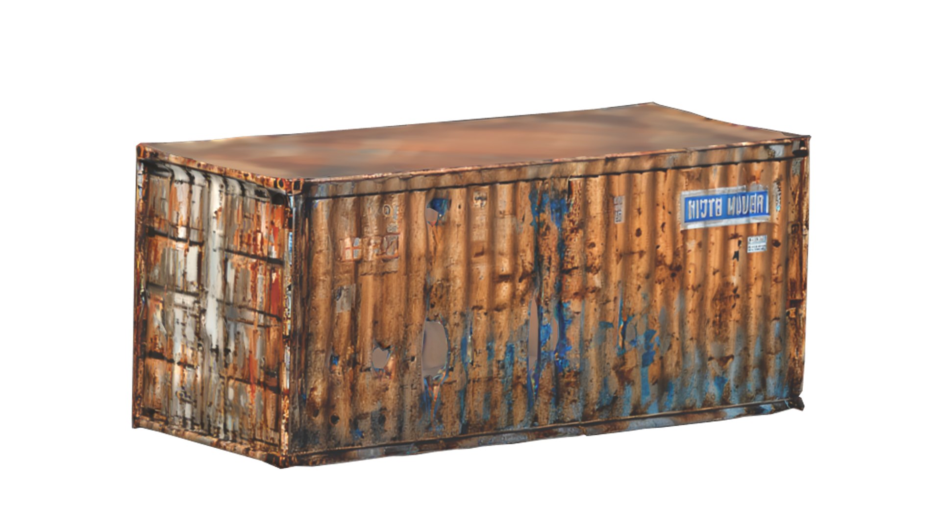 Rusty Shipping Container Model - TurboSquid 2152468