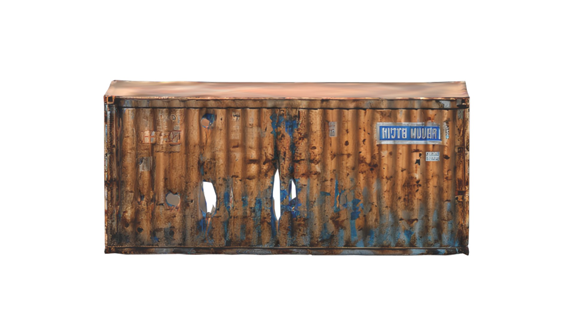 Rusty Shipping Container Model - TurboSquid 2152468