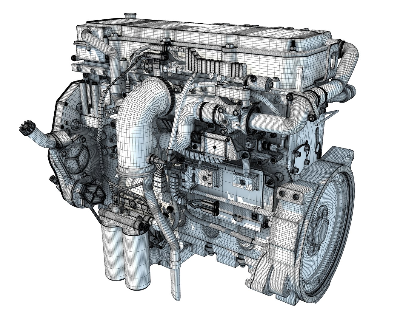 Industrial Diesel Engine 3D Model - TurboSquid 1302509