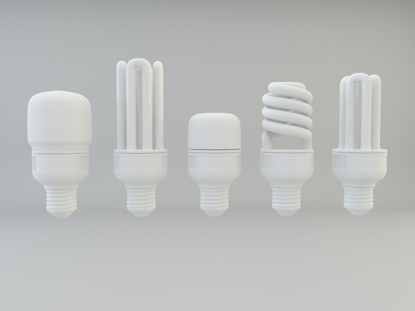 Energy Efficient Cfl Light Bulbs 3d Model