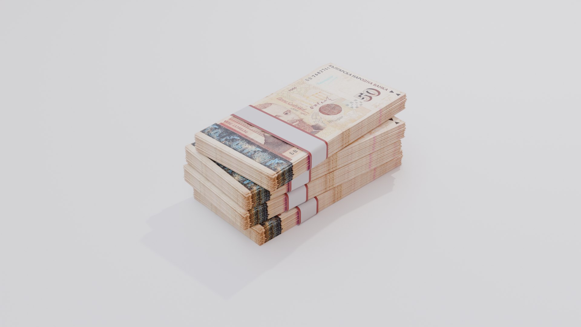 50 Bulgaria Bulgarian Lev Currency 3D Model - TurboSquid 2401481