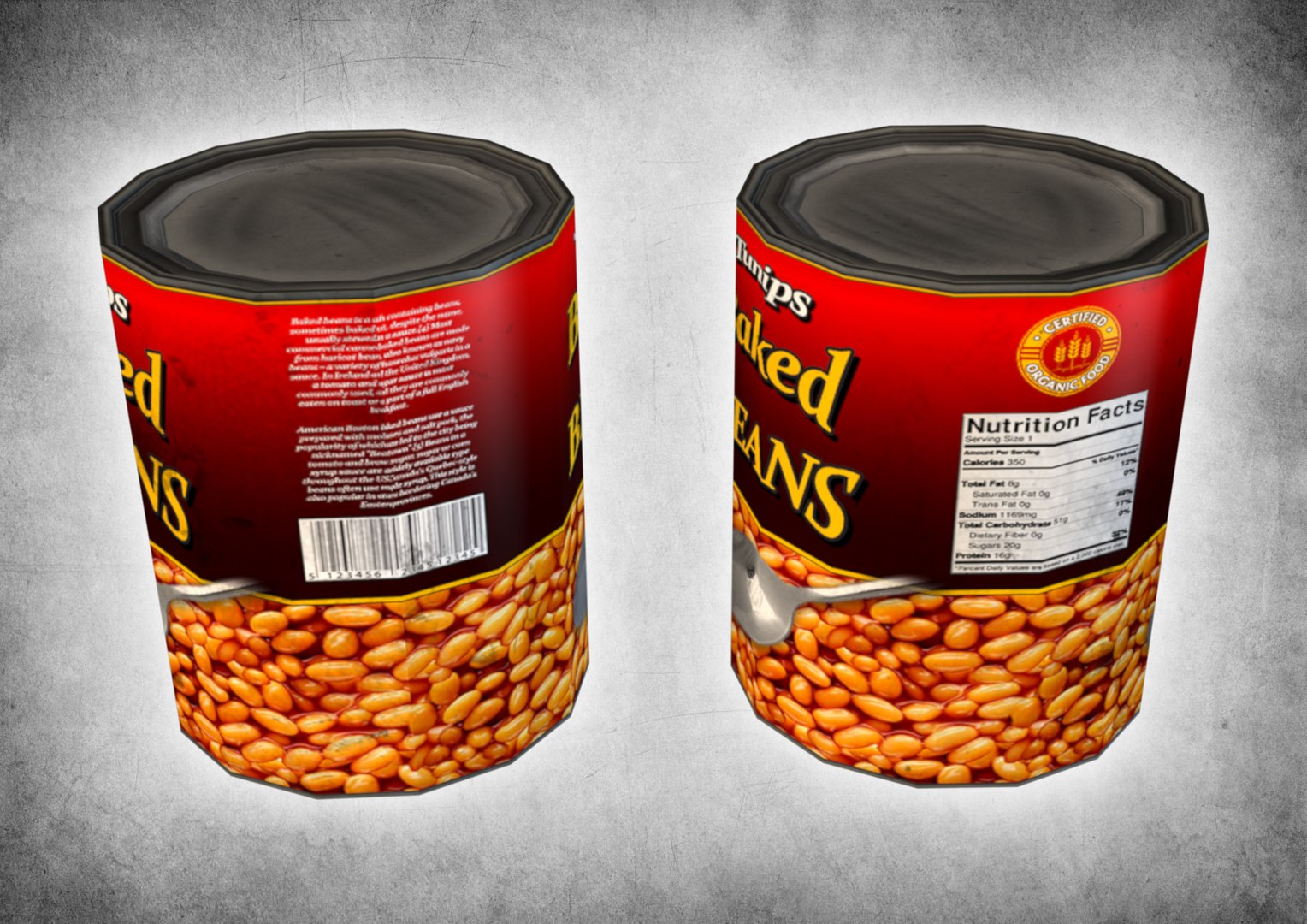 3d Canned Beans Model