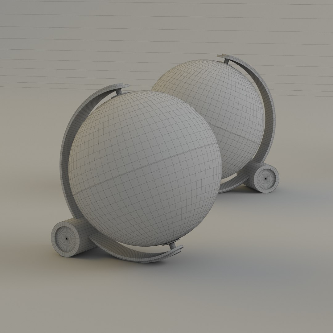 3d Model Globes Circle Q