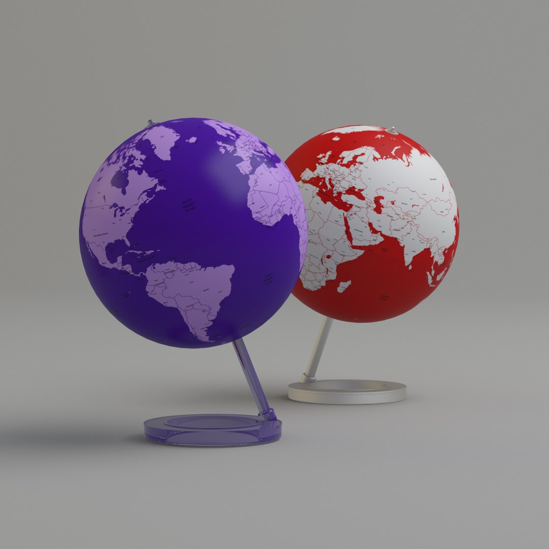 3d Model Globes Circle Q