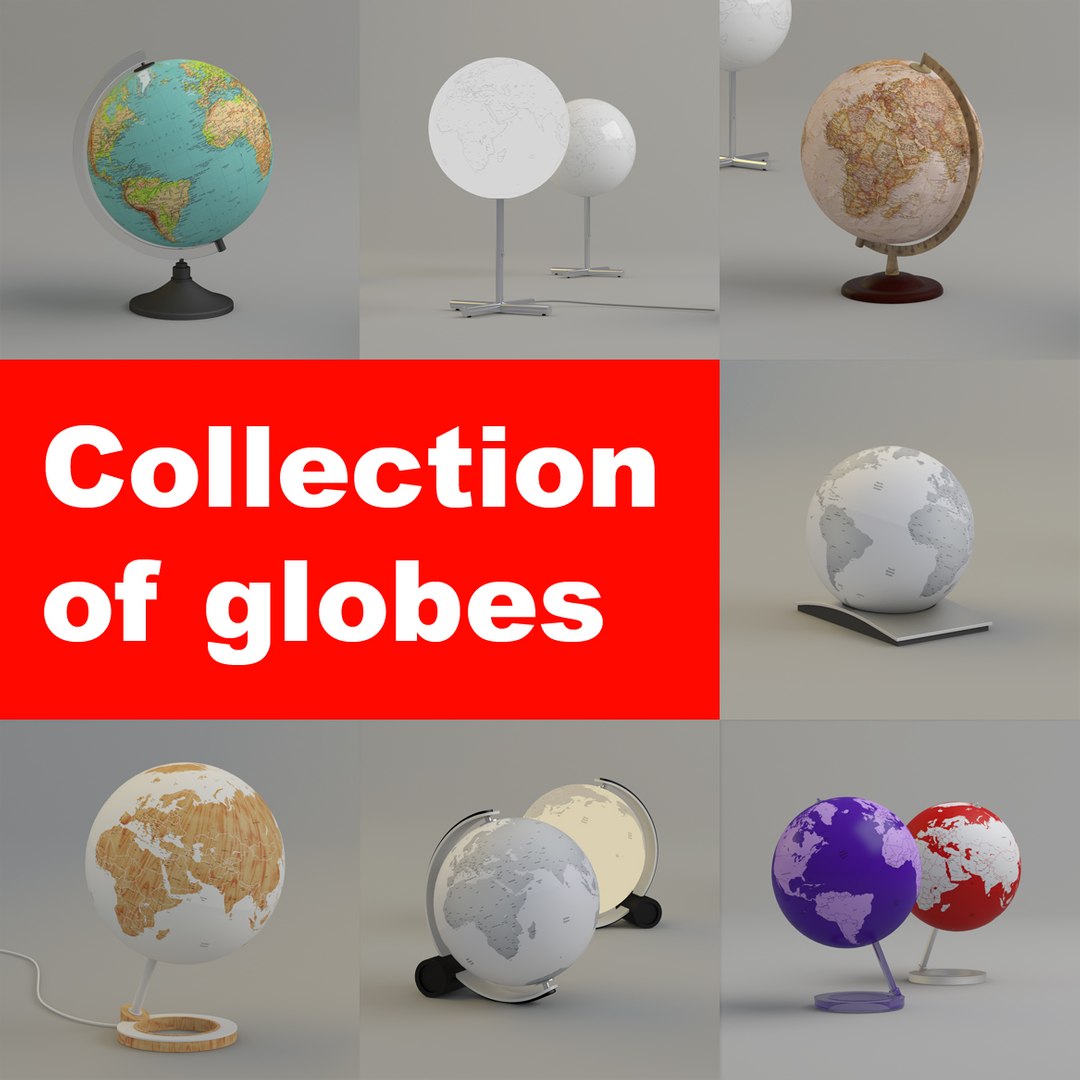 3d Model Globes Circle Q