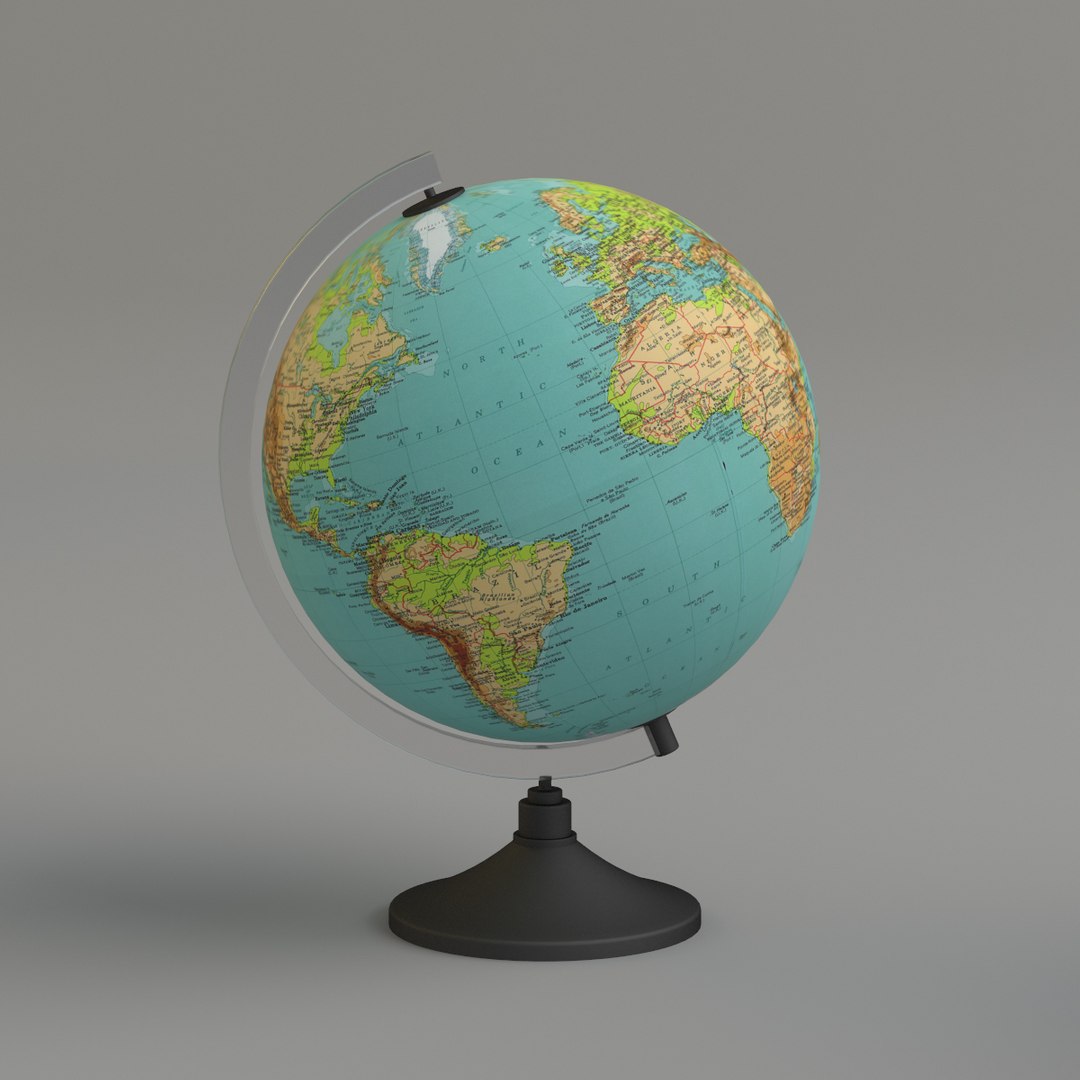 3d Model Globes Circle Q