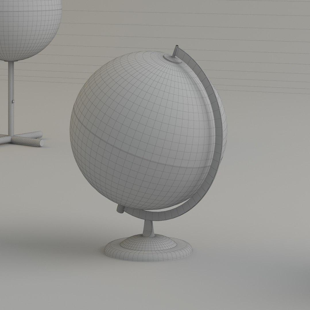 3d Model Globes Circle Q