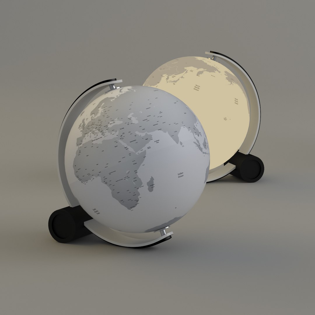 3d Model Globes Circle Q