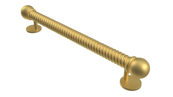 modelo 3d Tirador de puerta en espiral dorado - TurboSquid 2245081