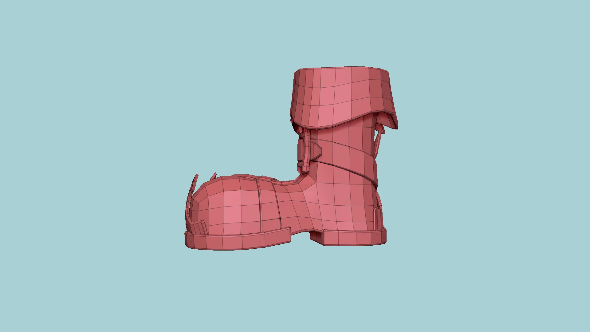 3D Medieval Boots A01 Full Black - Fantasy Character Design Model ...