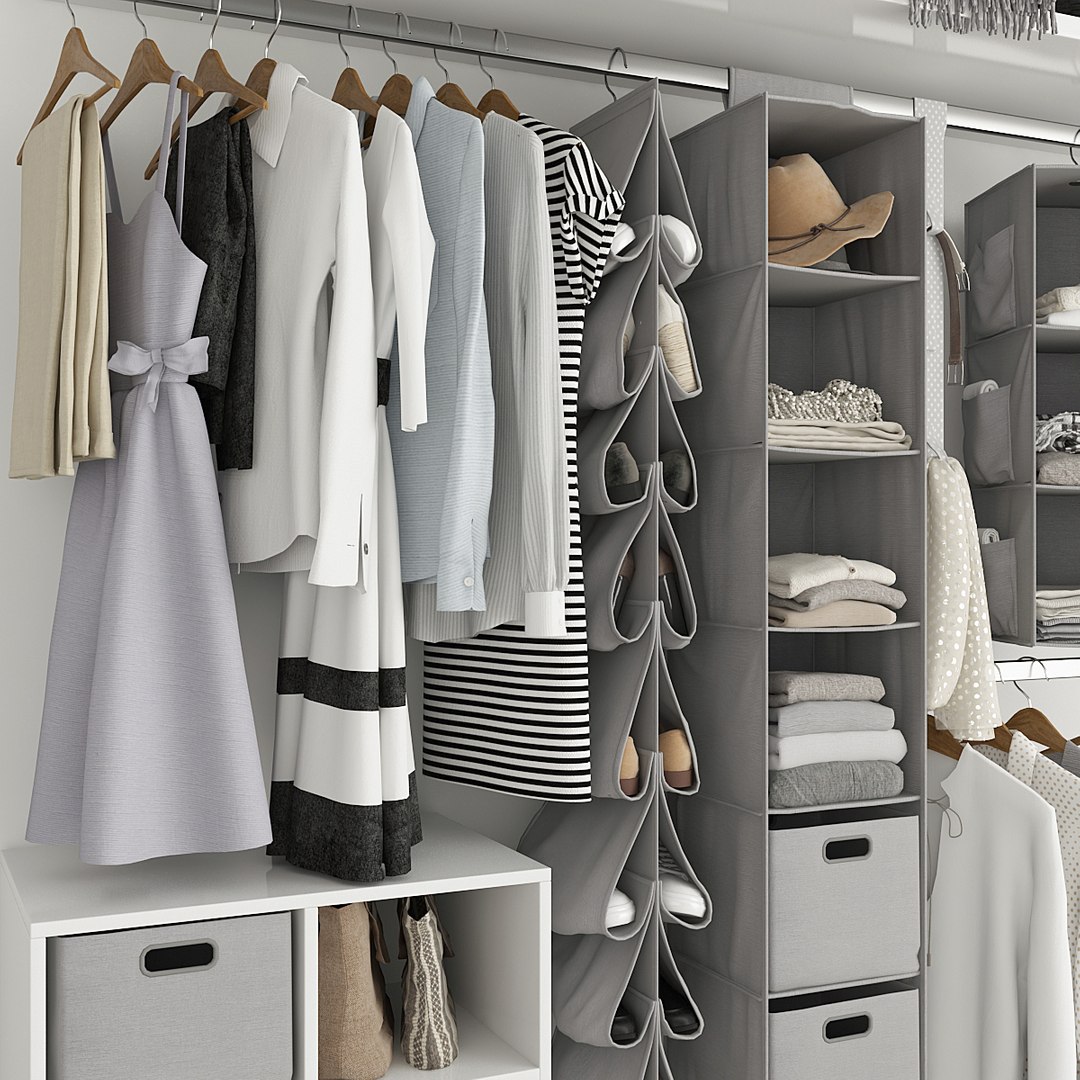 3D Clothing Wardrobe Model - TurboSquid 1475598