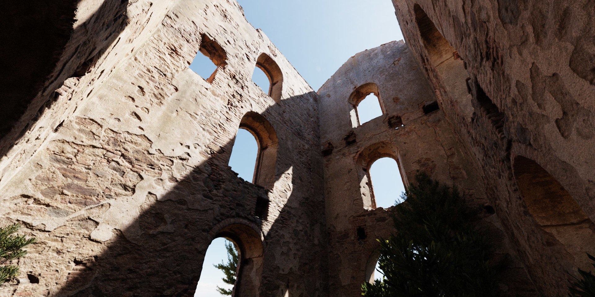 3D Brick Stone House Ruins Set PBR Scan Model - TurboSquid 2001915