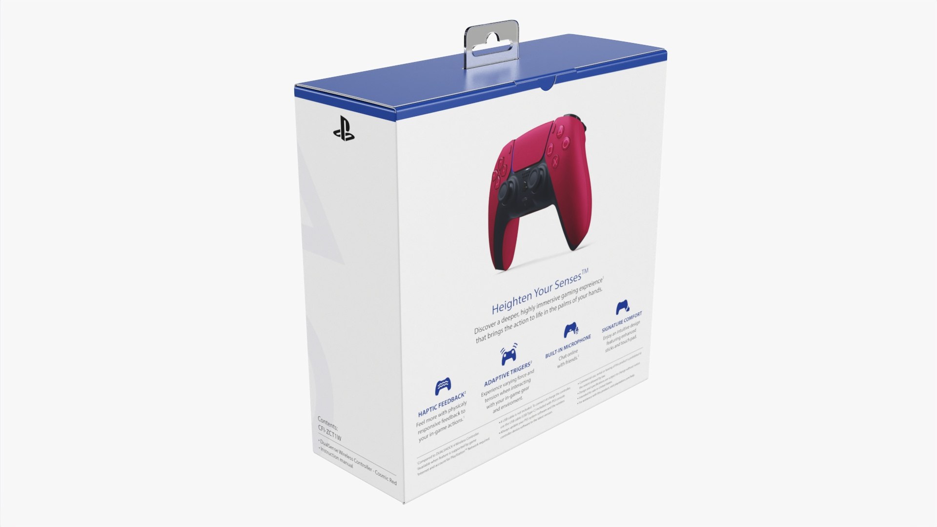 Sony Playstation 5 Dualsense Controller Cosmic Red Cardboard Box 3D ...