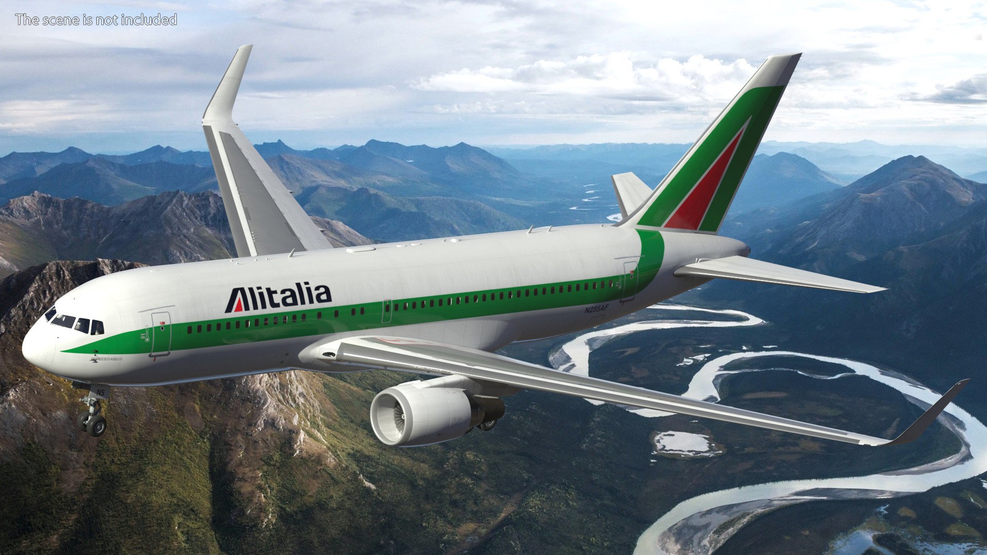 3d boeing 767-200er alitalia model