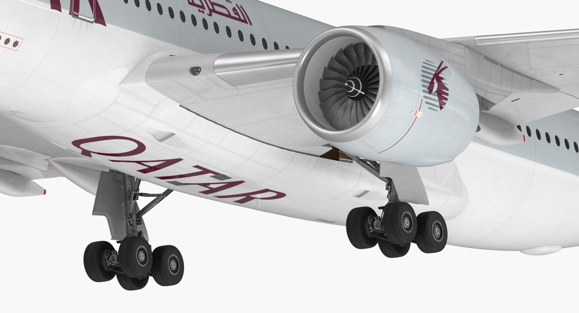 Airbus a350-900 qatar rigged 3D model | 1148699 | TurboSquid