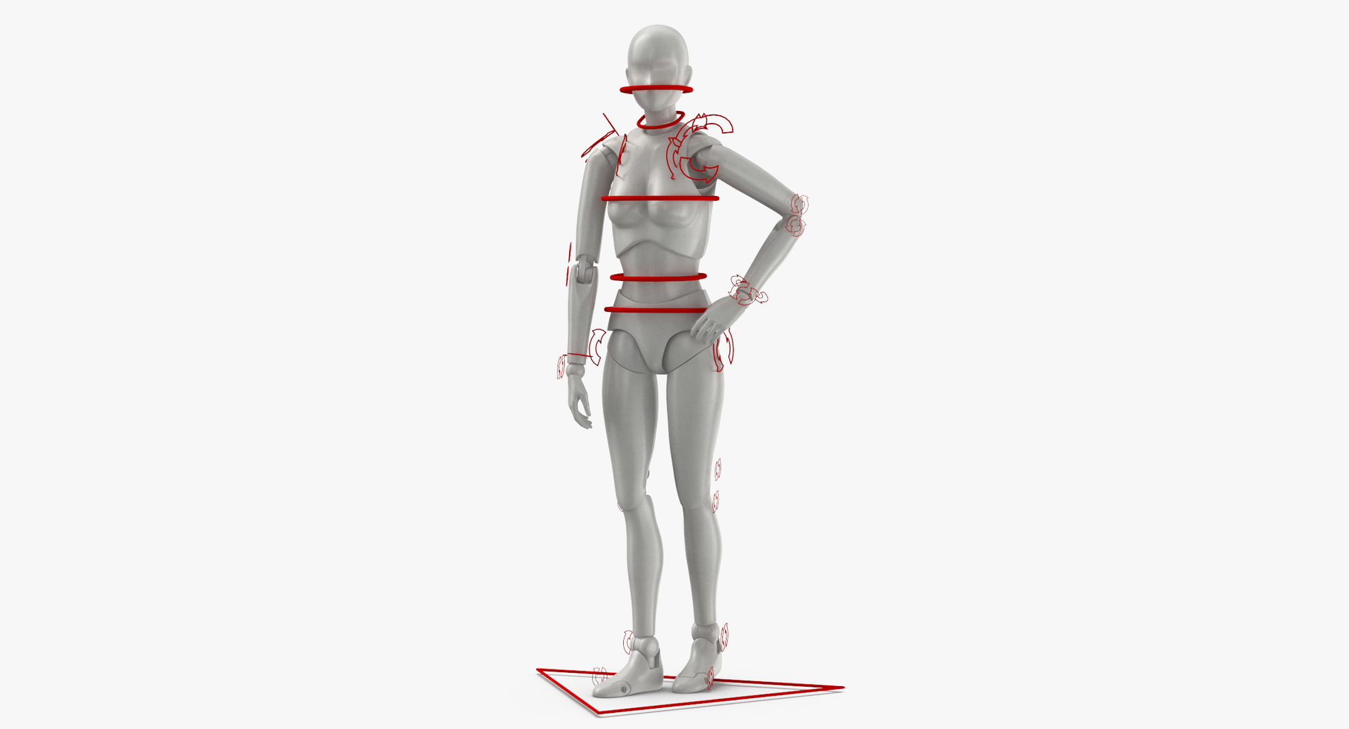 3D male female mannequins rigged model - TurboSquid 1244800