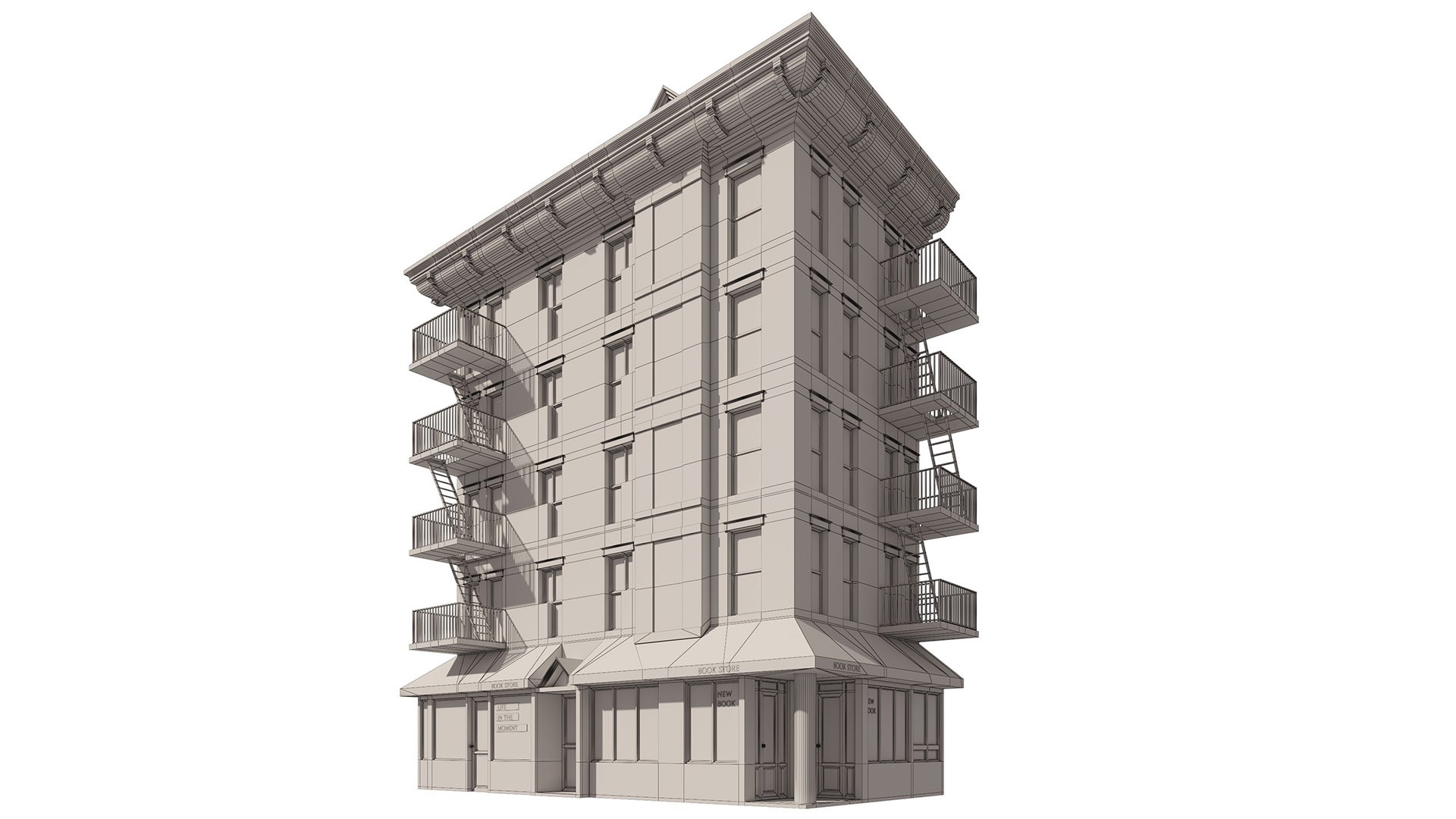 Book Selling Building 3D - TurboSquid 1993021