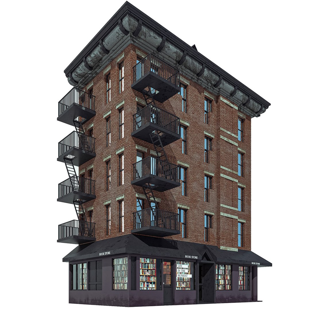 Book Selling Building 3D - TurboSquid 1993021