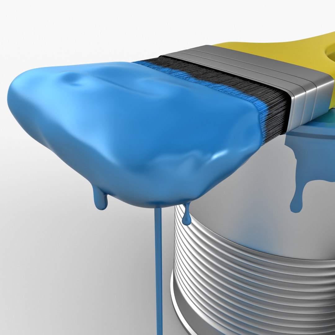 3d paint brush model