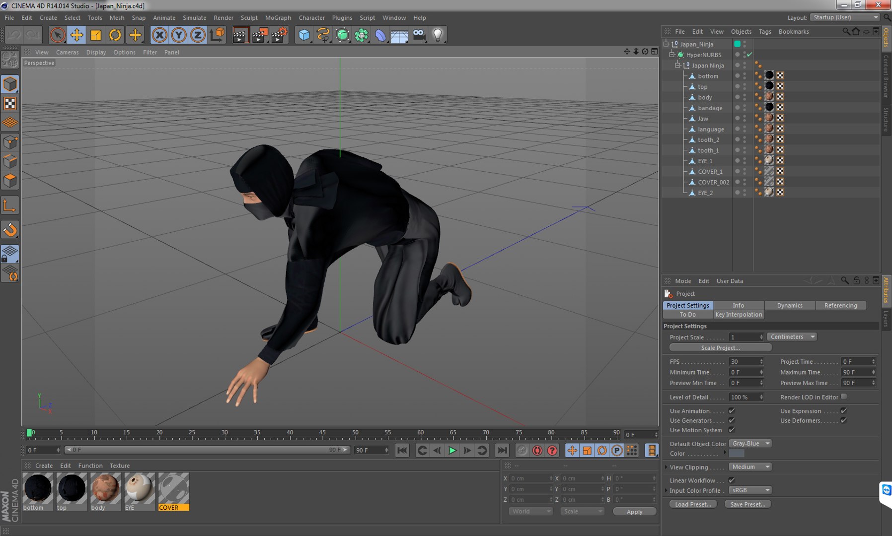 3D Japan Ninja Model - TurboSquid 1150604