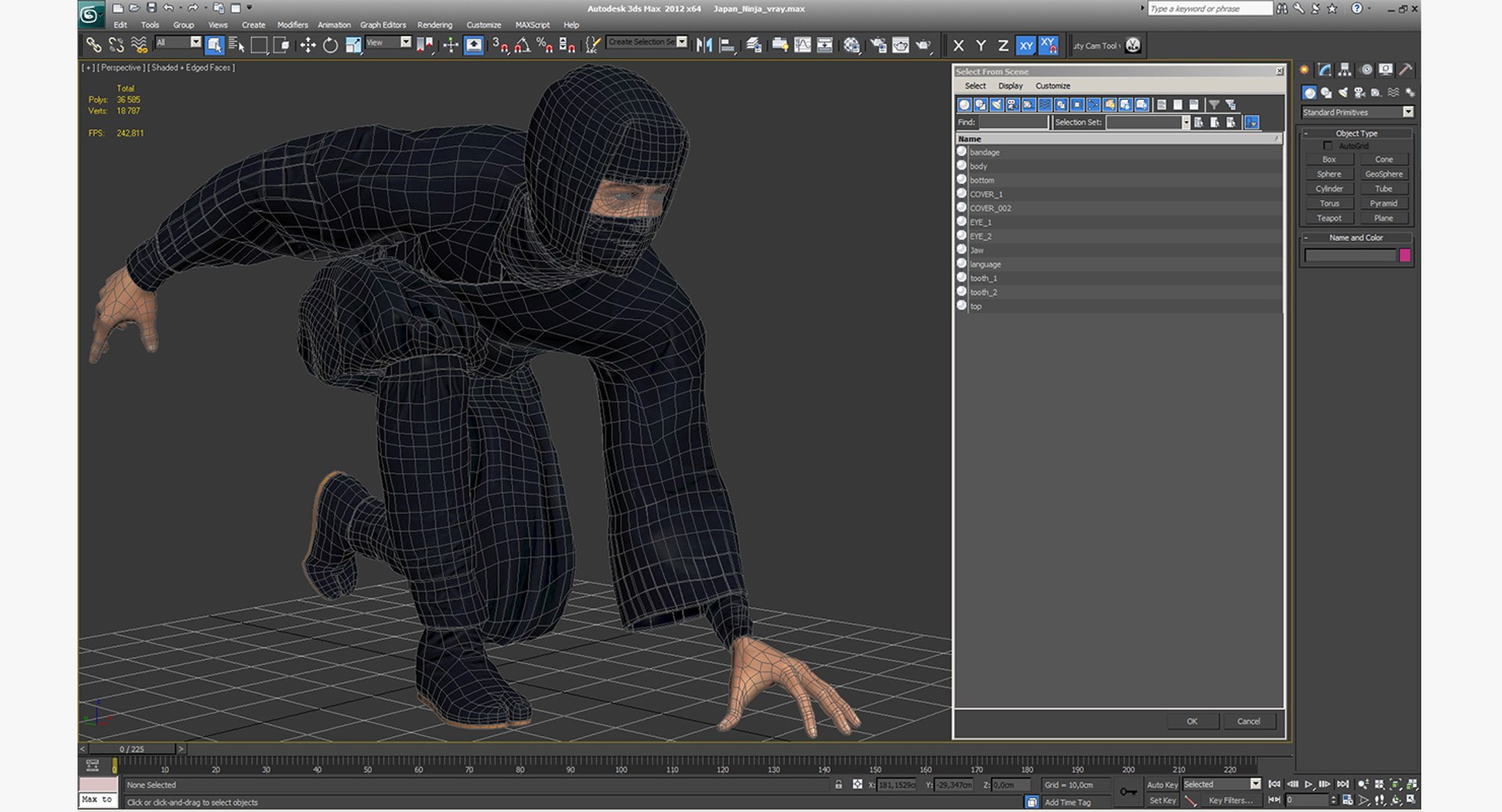 3D Japan Ninja Model - TurboSquid 1150604