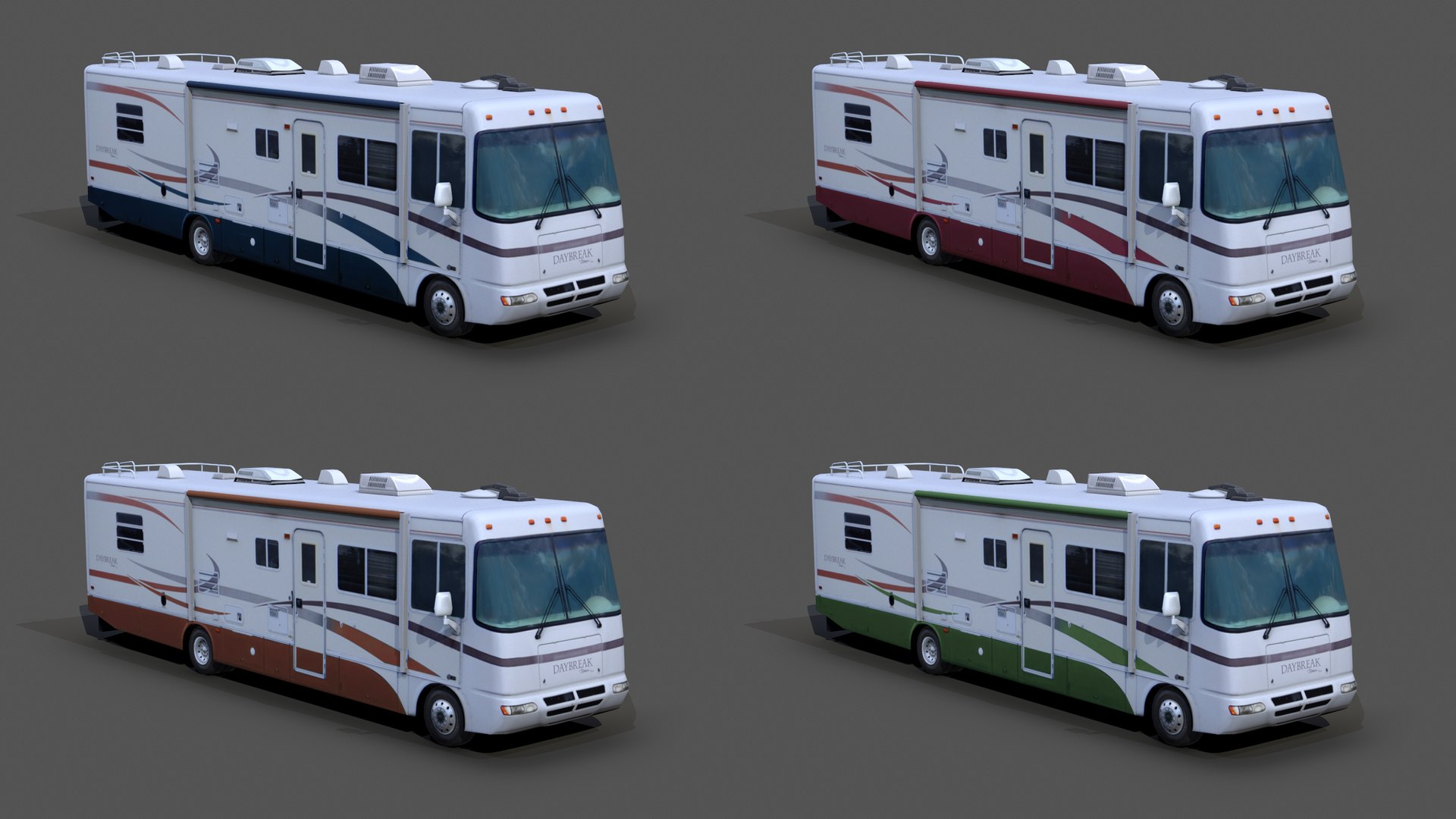 3D Damon Daybreak RV 2002 Model - TurboSquid 1784022