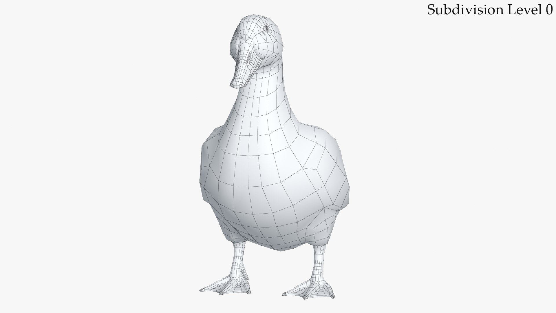 Duck White 3d Model