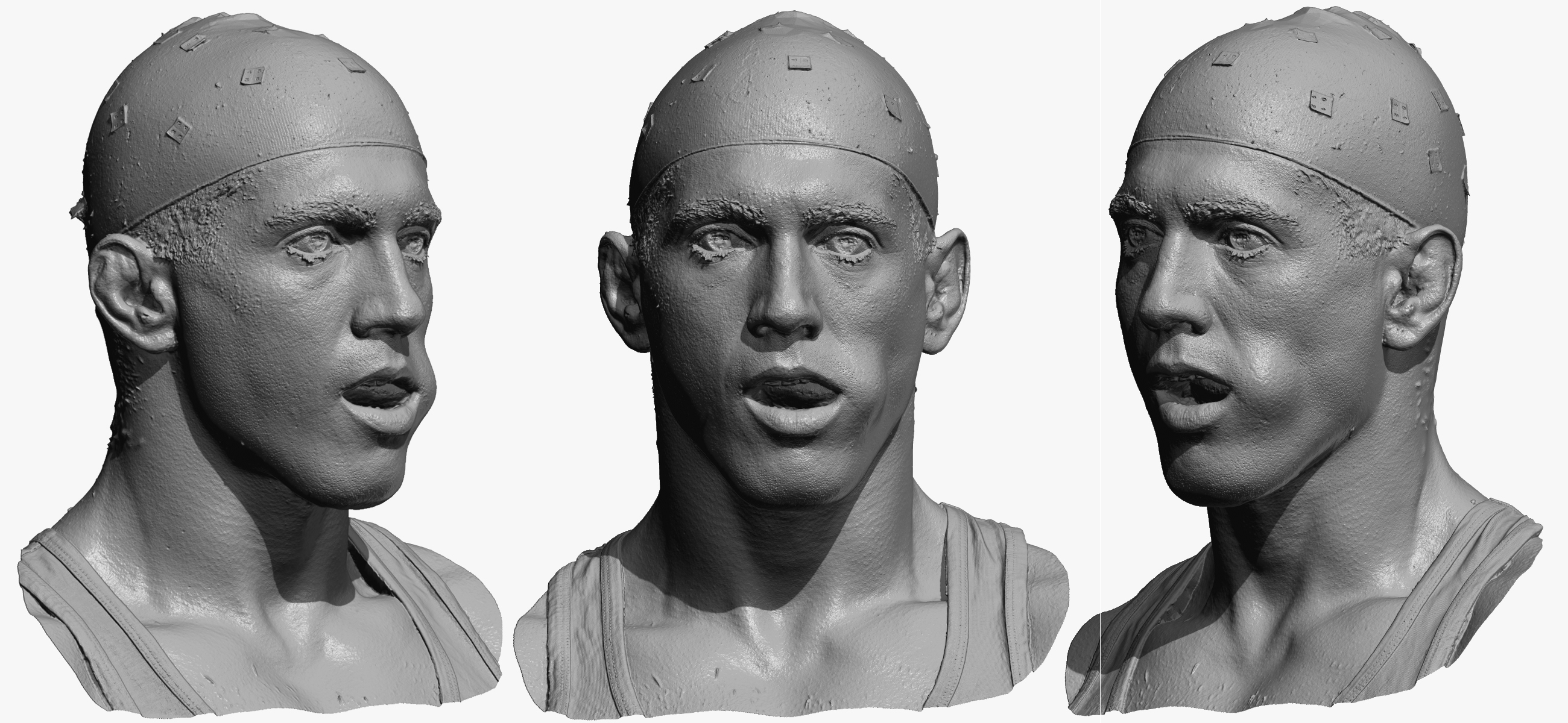 modelo 3d Mike Human Head Tongue Bulge Left Clean Scan - TurboSquid 1621463