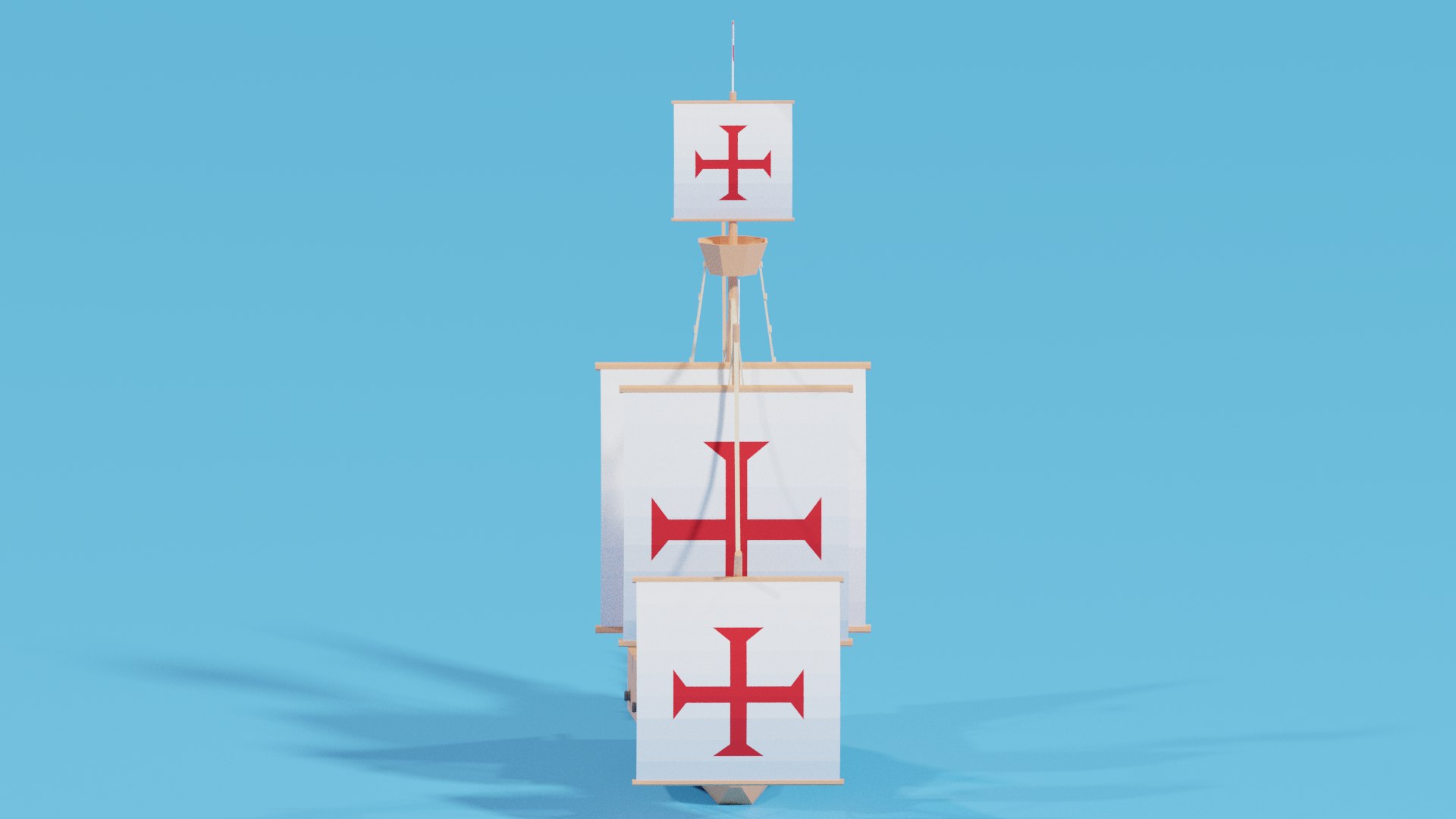 3D Cartoon Santa Maria Ship - TurboSquid 2374777