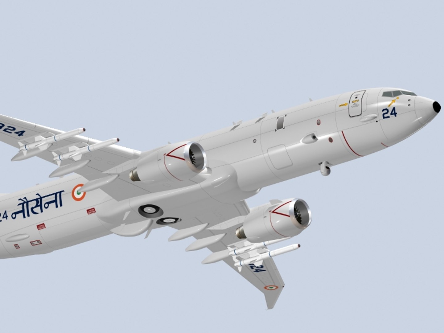 Multimission P-8i Neptune Indian 3d Fbx