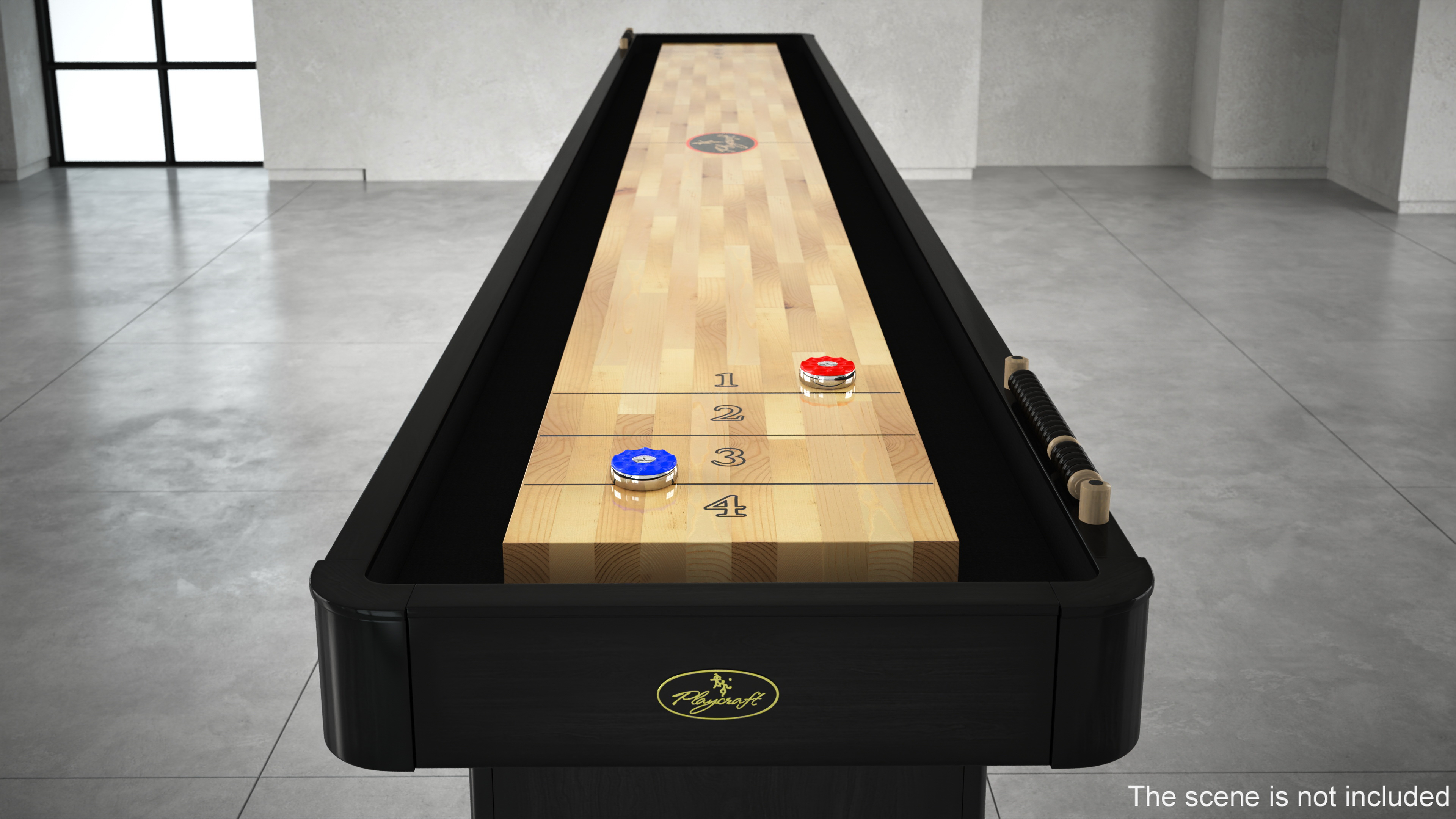 3D Black Shuffleboard Table - TurboSquid 1950842