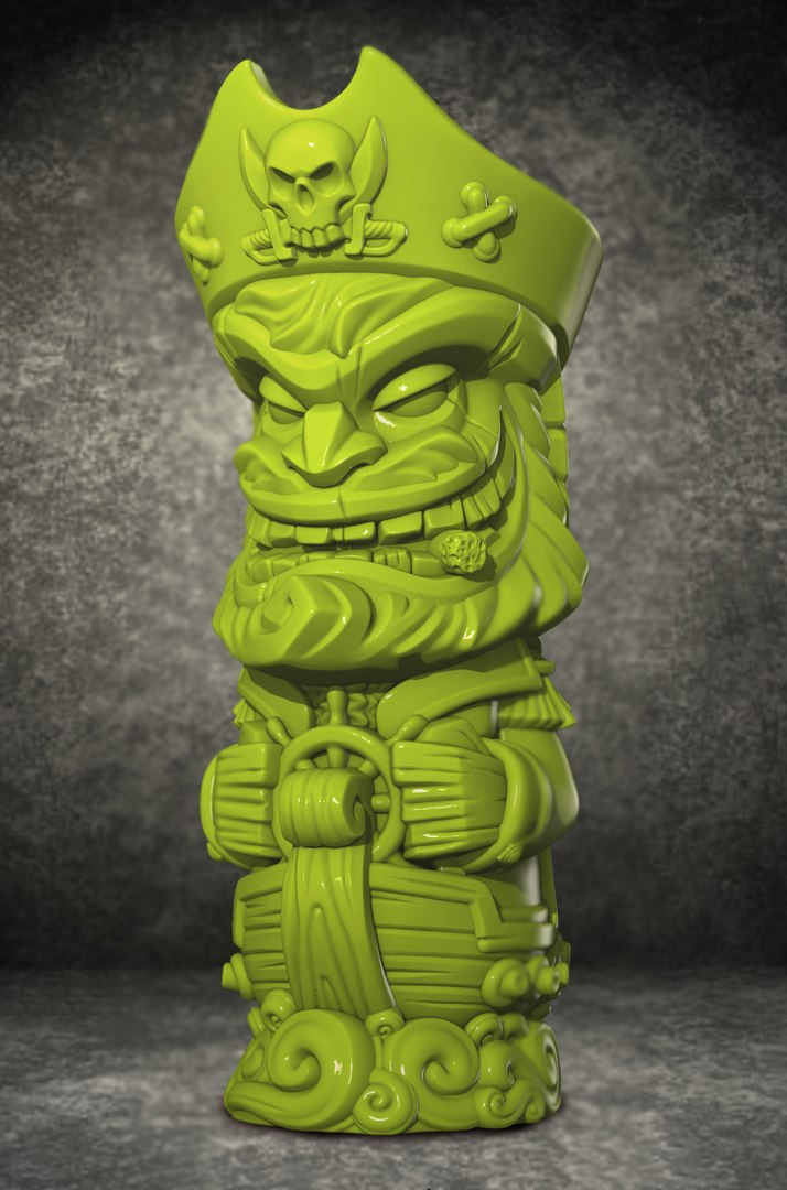 Original tiki art pirate model - TurboSquid 1558513