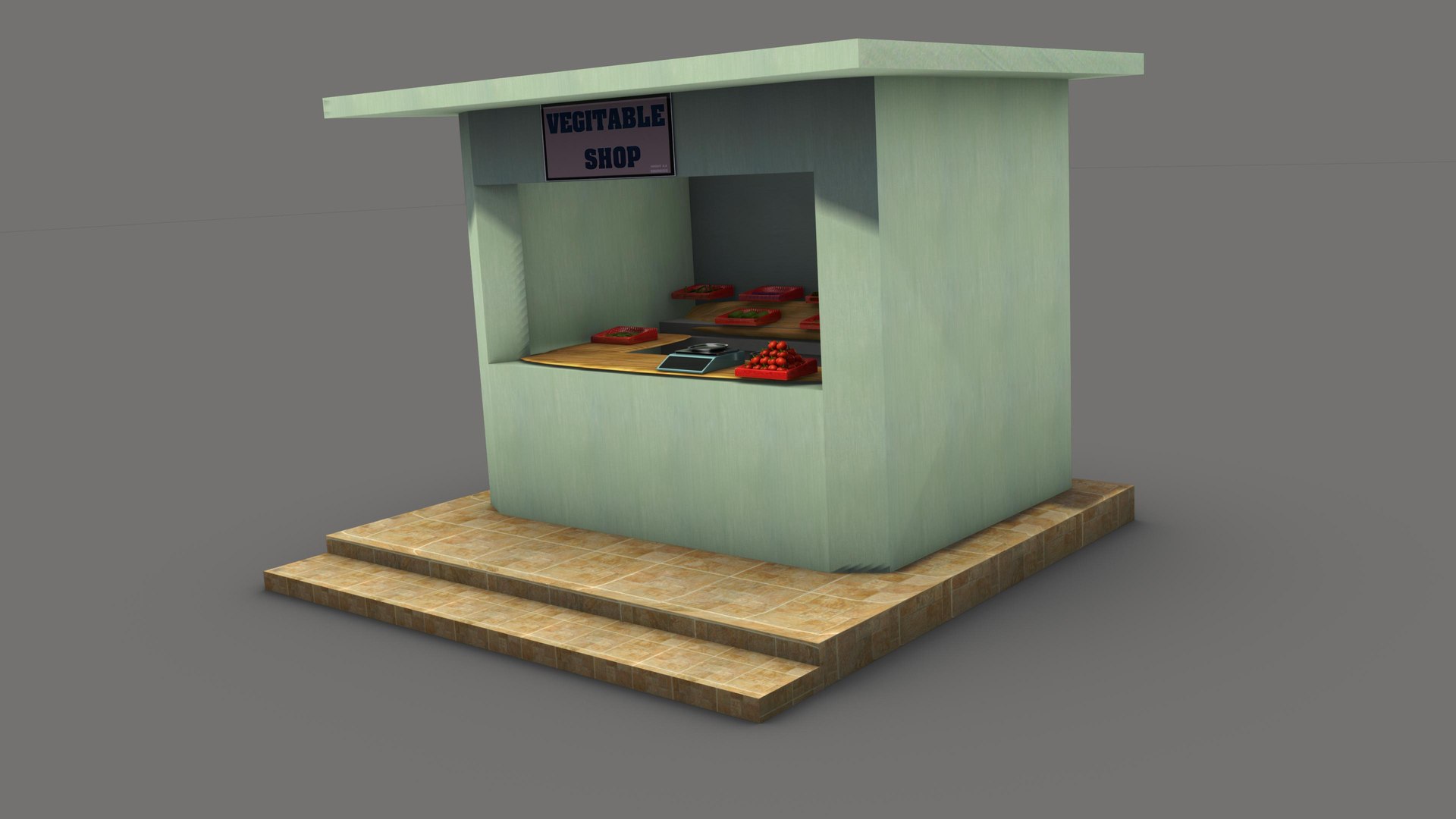 3D Model Vegetable Shop - TurboSquid 1787487