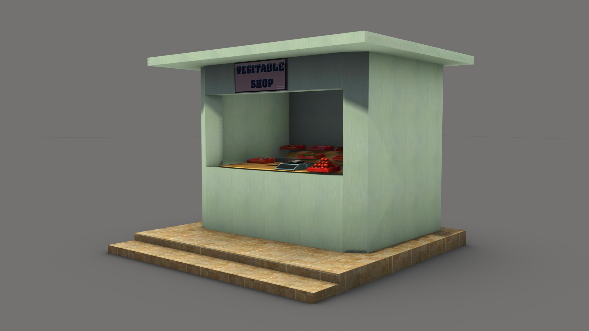 3D Model Vegetable Shop - TurboSquid 1787487