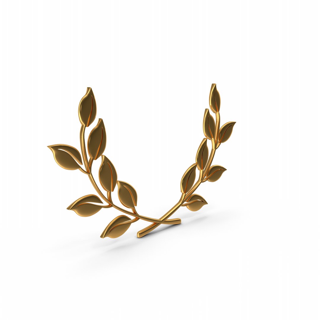 3D Gold Laurel Wreath - TurboSquid 2316610