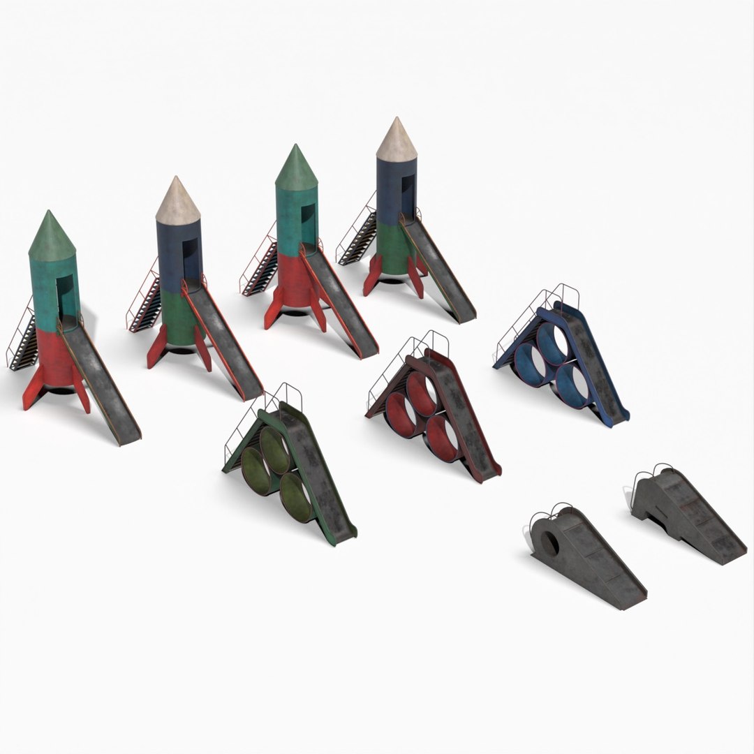 modelo 3d Slides For Playground - TurboSquid 1991235