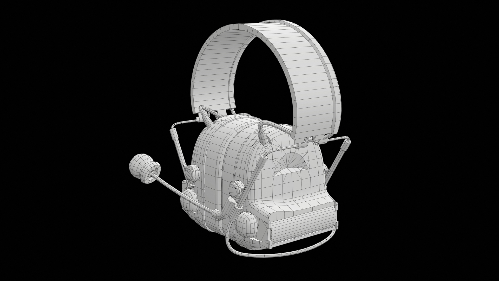 TAC-SKY C2 Folded Tactical Headset 3D Model - TurboSquid 2338065