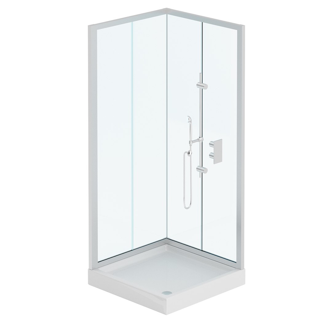 3D Square Shower Model - TurboSquid 1198414