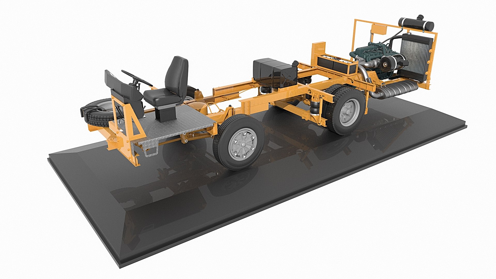 modelo 3d 80 S CHASSIS FOR LATIN AMERICAN BUSES - TurboSquid 2056932