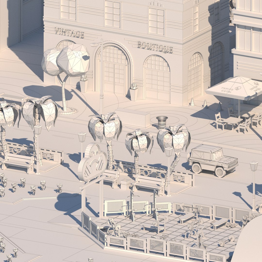3d Model Of City Beach