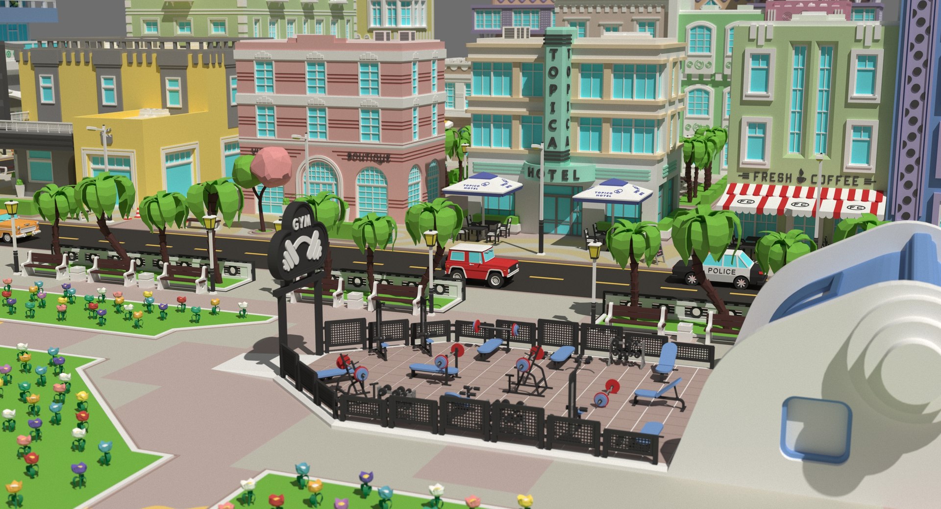 3d Model Of City Beach