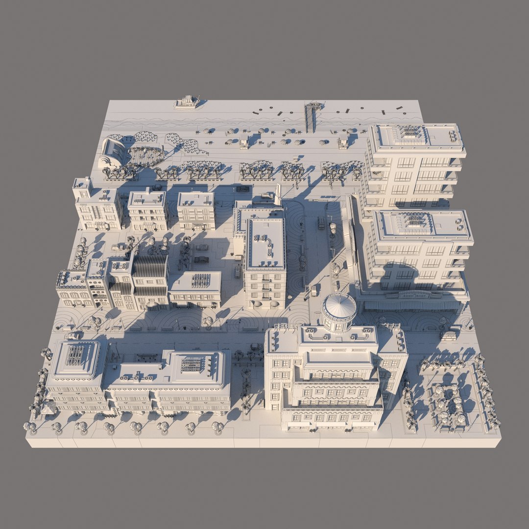 3d Model Of City Beach