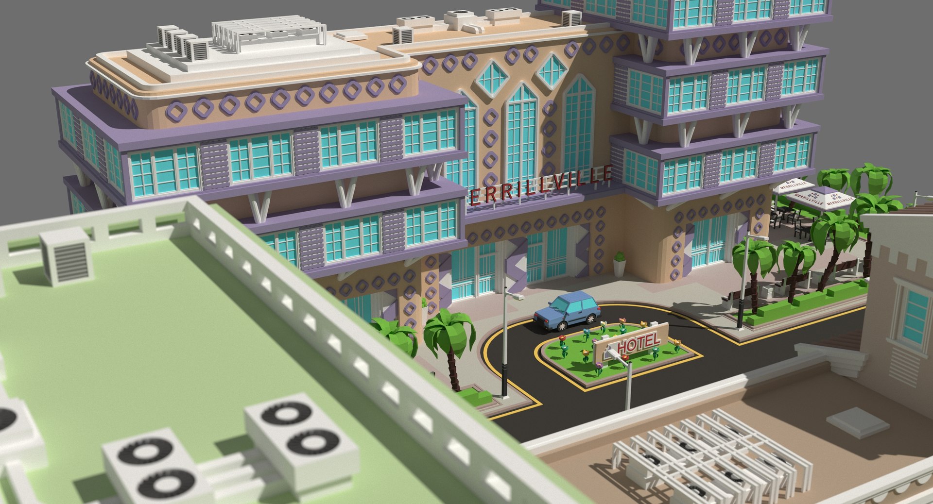 3d Model Of City Beach