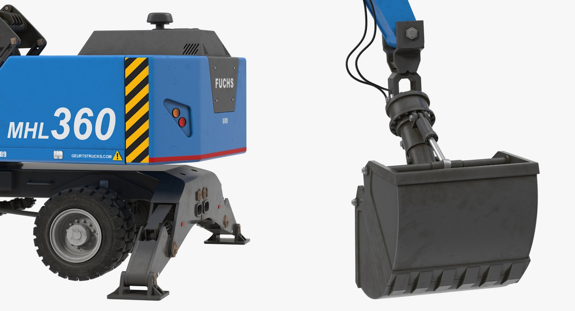 3D grab loader terex fuchs model - TurboSquid 1336132