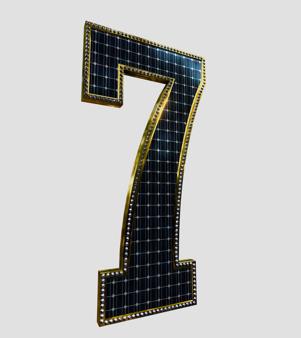 3D Model Solar Panel Number - 7 - TurboSquid 2242472