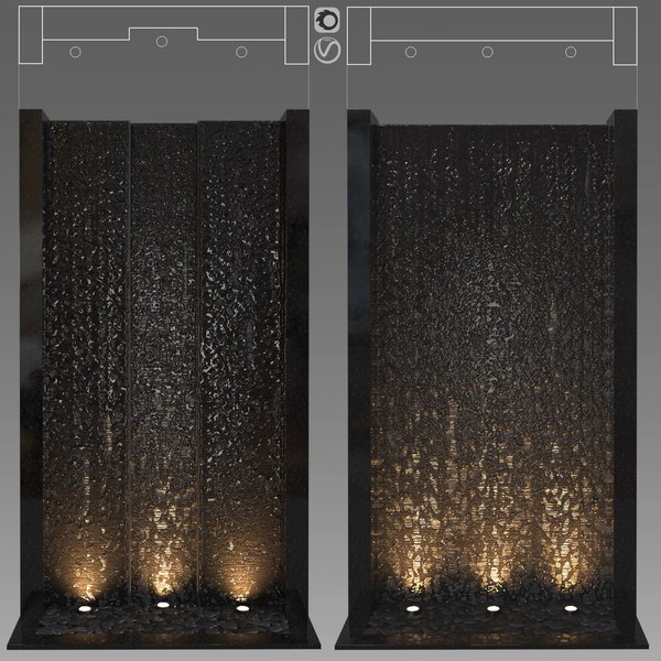 3ds max glass waterfall v2 water