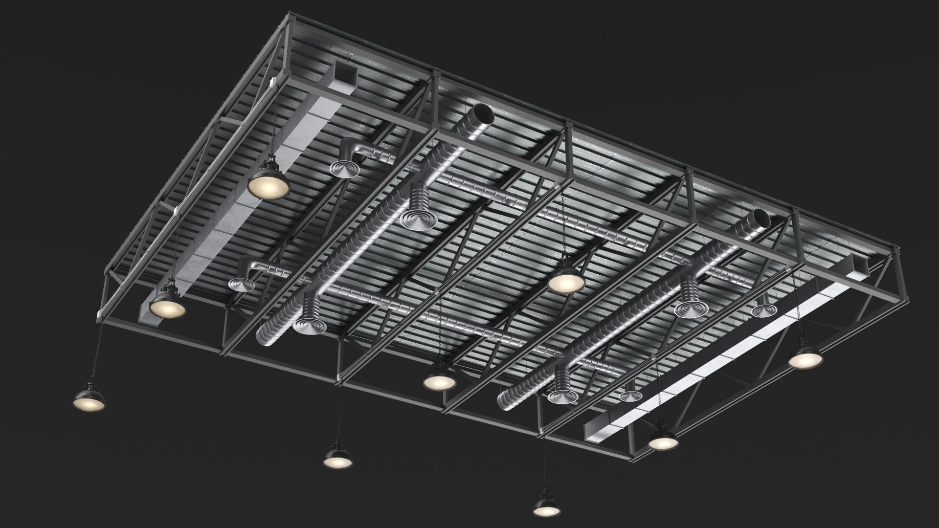 3D Real Ventilation Ceiling Model - TurboSquid 1606807