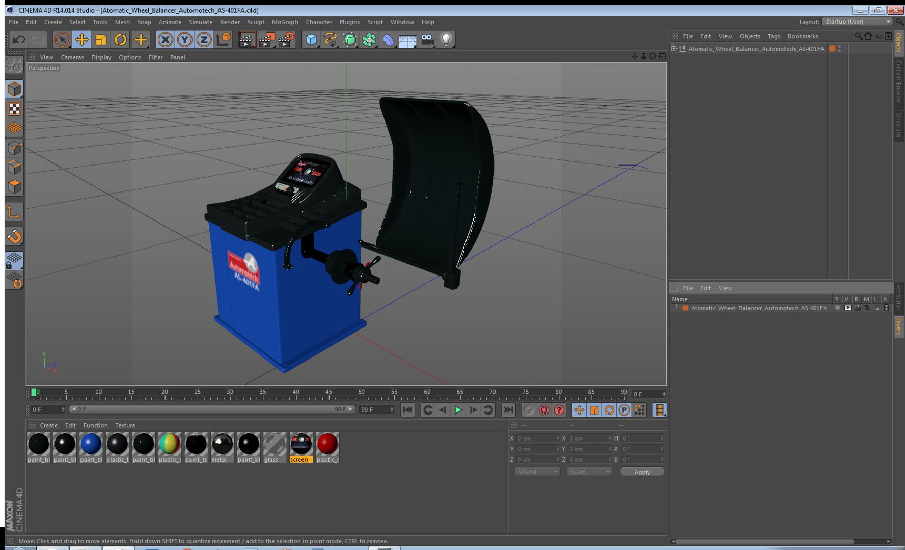 3D Model Automatic Wheel Balancer Automotech - TurboSquid 1422197