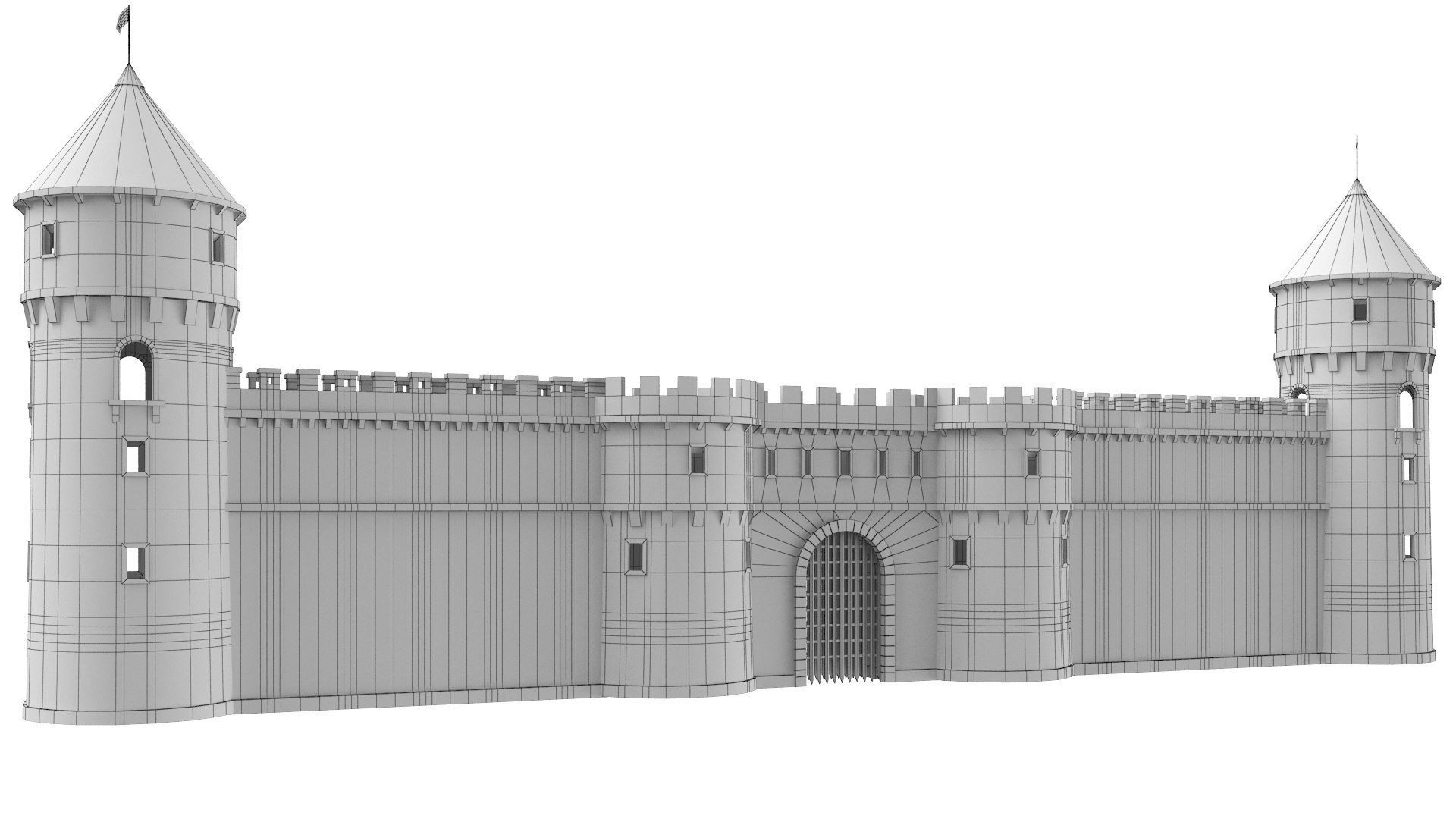 Real castle gate 3D model - TurboSquid 1438646